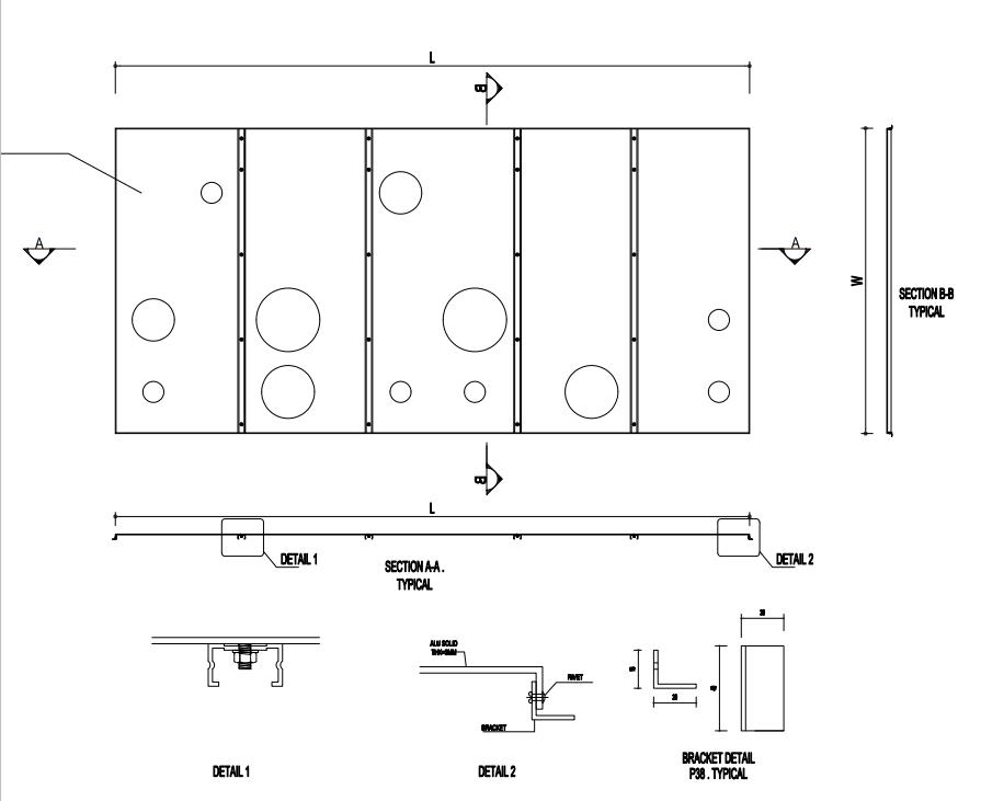 Panel de aluminio perforado para revestimiento de fachadas - Kingmets